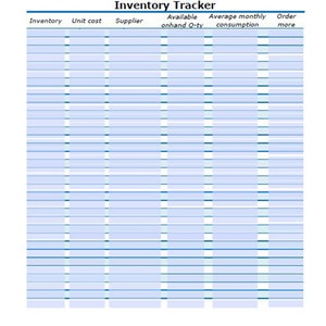 Blue Inventory tracker Printable to do list Fillable Form | Etsy