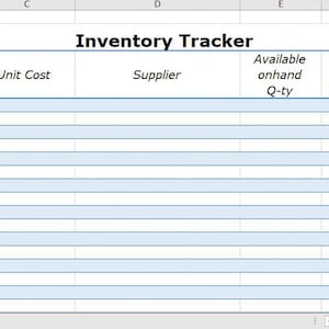 Blue Inventory tracker Printable to do list Fillable Form | Etsy