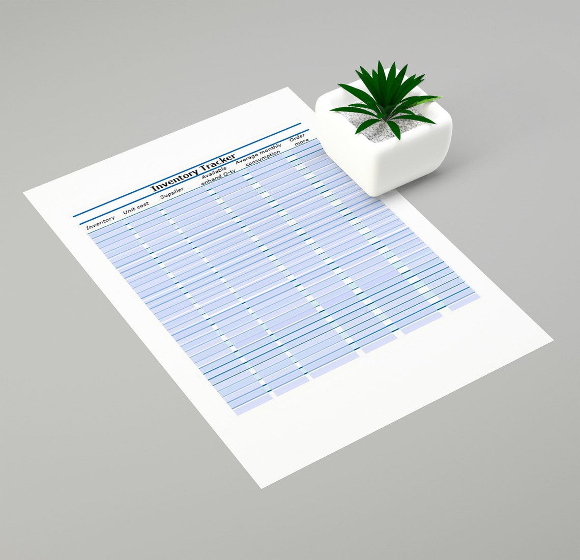Blue Inventory tracker Printable to do list Fillable Form | Etsy
