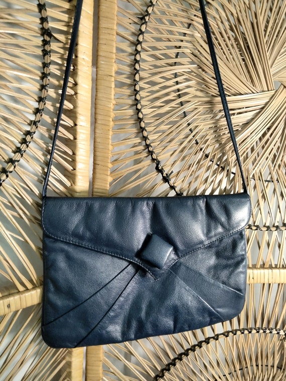 genuine leather navy blue - Gem