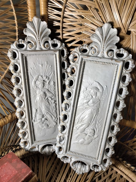 Homco MCM Wall Art Angel Ladies - Etsy