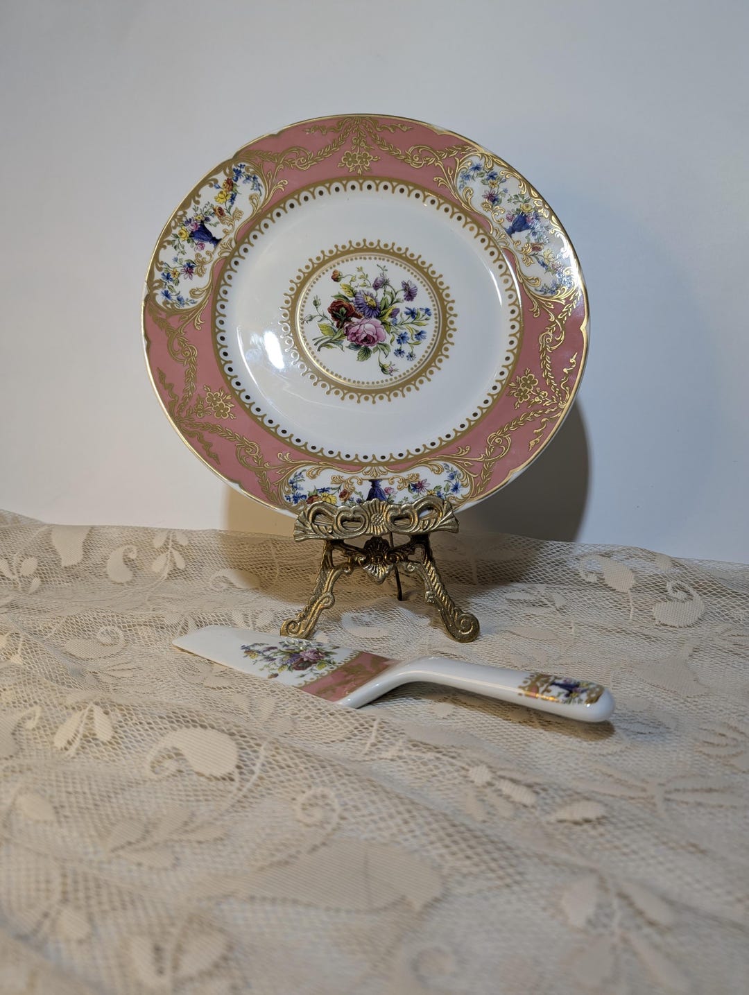 Collection Sevres Andrea by Sadek Plate and Cake Server Set - Etsy