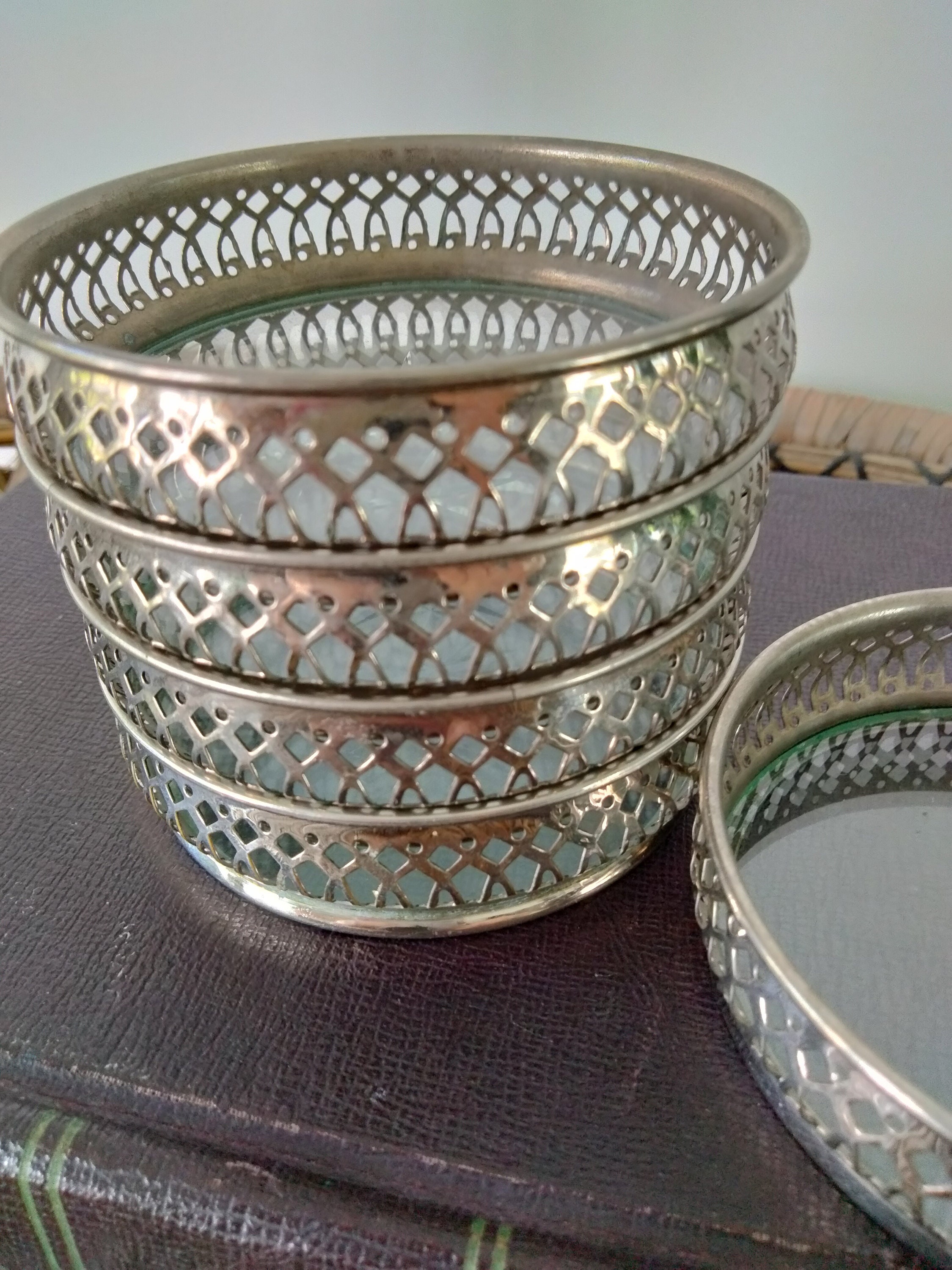 Atomic Mid Century Set of Coasters - Etsy