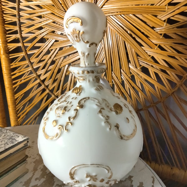 Milk Glass Decanter Antique - Etsy