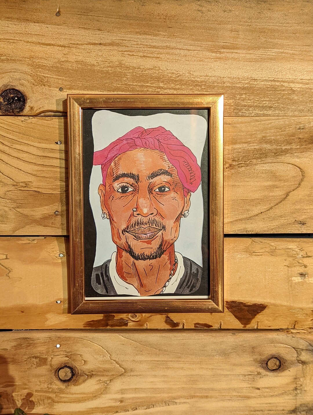 2-PAC ICON POSTCARD Original Hand Drawn Print - Etsy