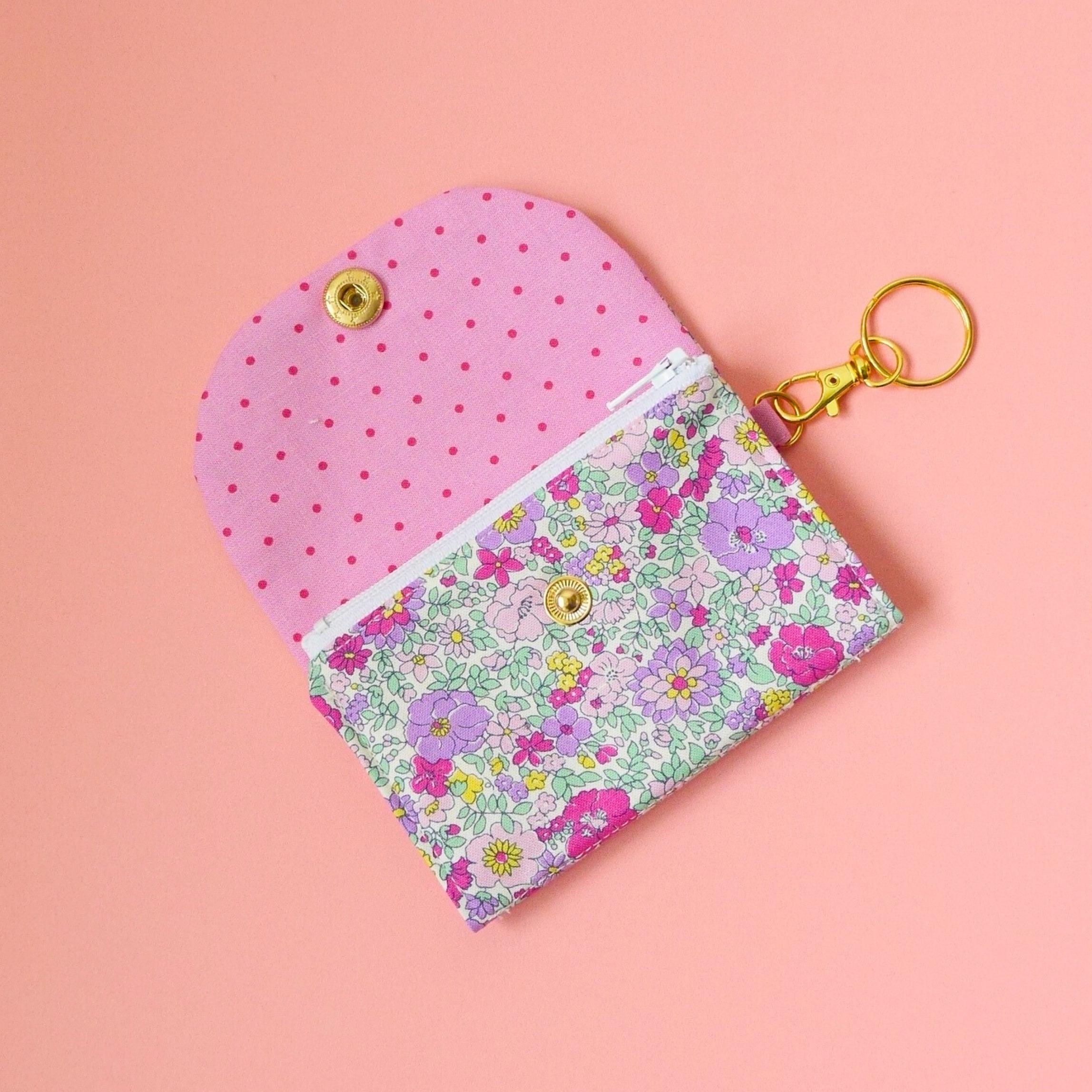 Small Keychain Wallet – Liberty London Fabric Coin Purse With Zipper ...