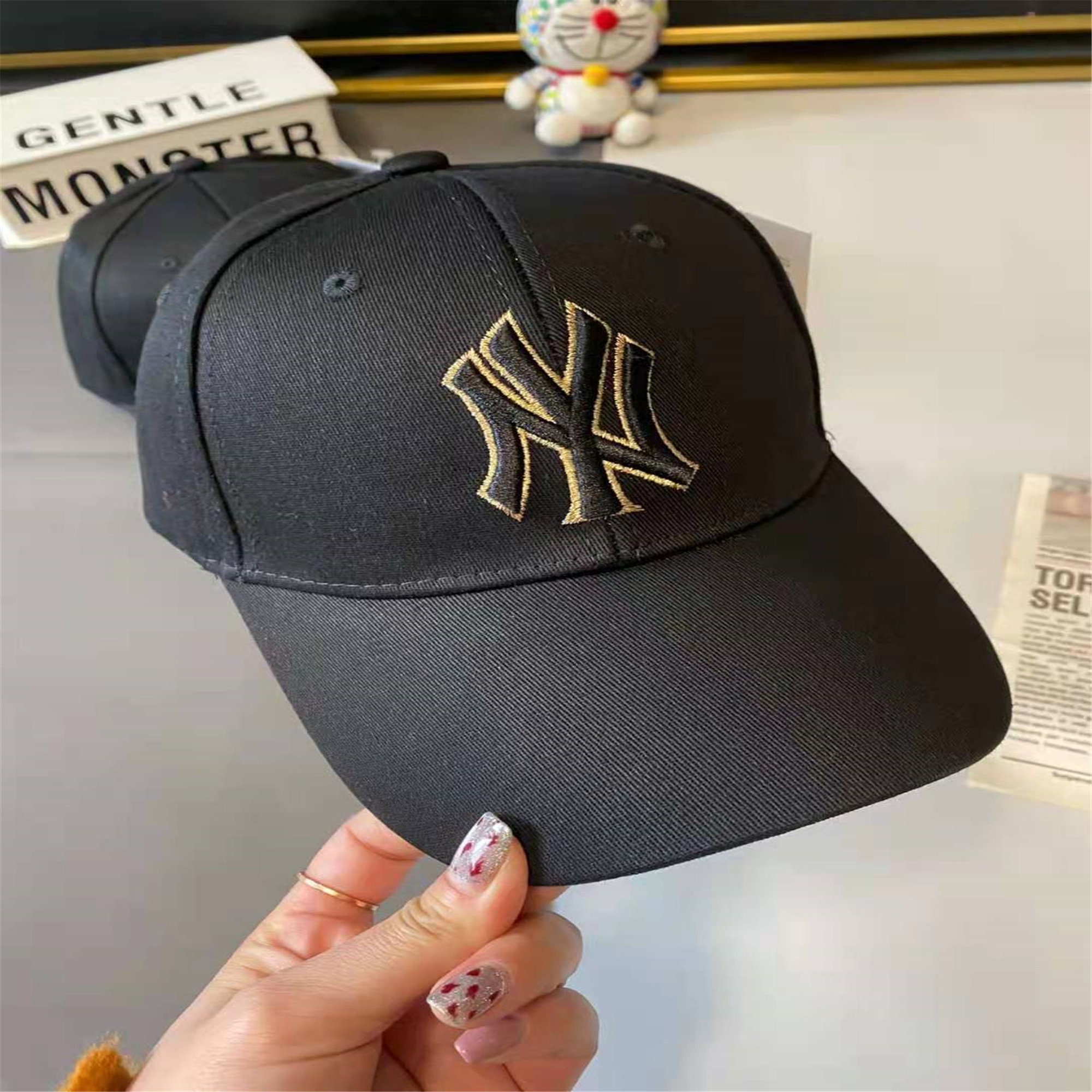 Baseball cap Korean edition cap spring/summer new INS hard top | Etsy