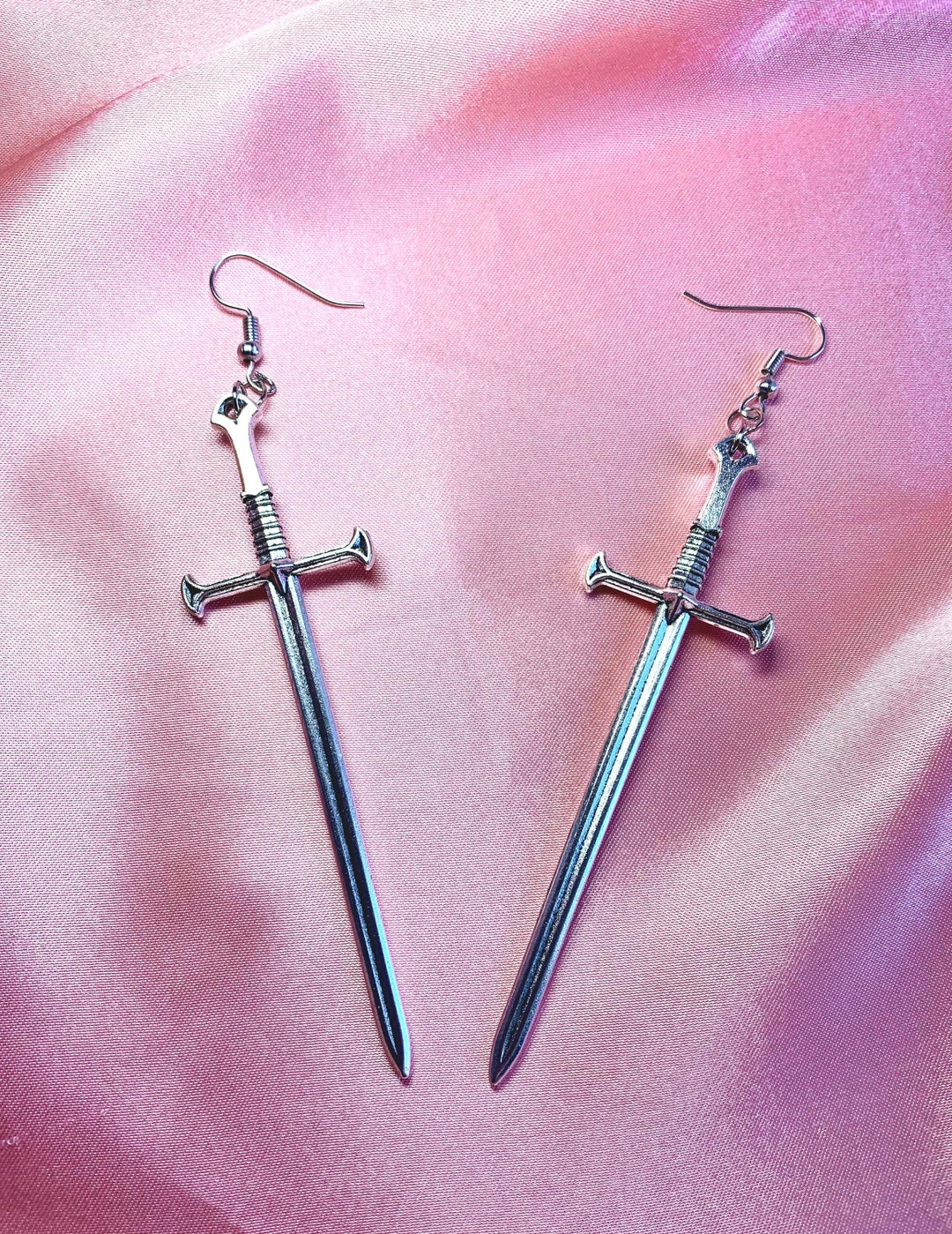 Pretty Cool Alt Goth Emo Grunge Large Sword Earrings - Etsy