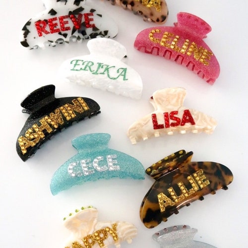 Custom Claw Clip Personalized Bridesmaid Gift Wedding Gift - Etsy