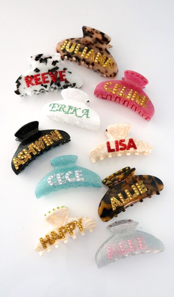 Personalized Claw Clips as Seen on Access Hollywood & - Etsy