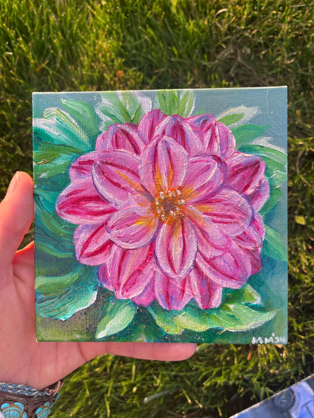 Original Zinnea Flower Oil Painting - Etsy