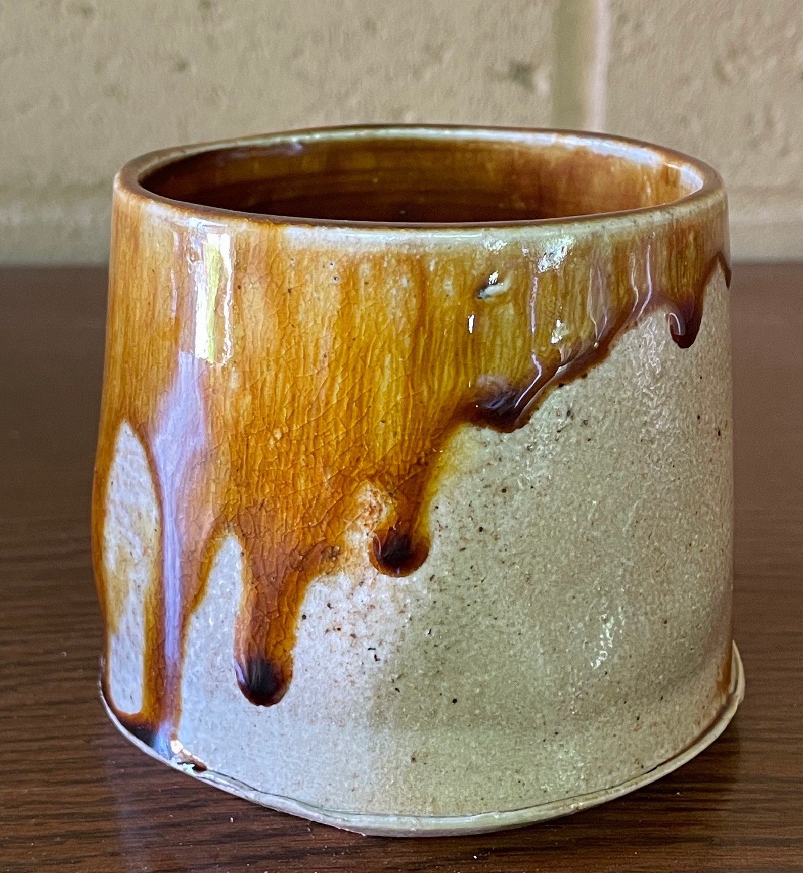 Salt fired ceramics dripping glaze mug salt fired pottery | Etsy