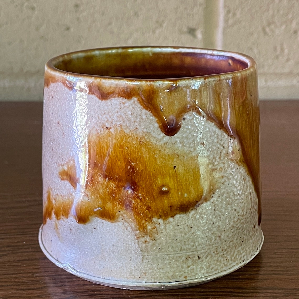 Salt Fired Ceramics Dripping Glaze Mug Salt Fired Pottery - Etsy