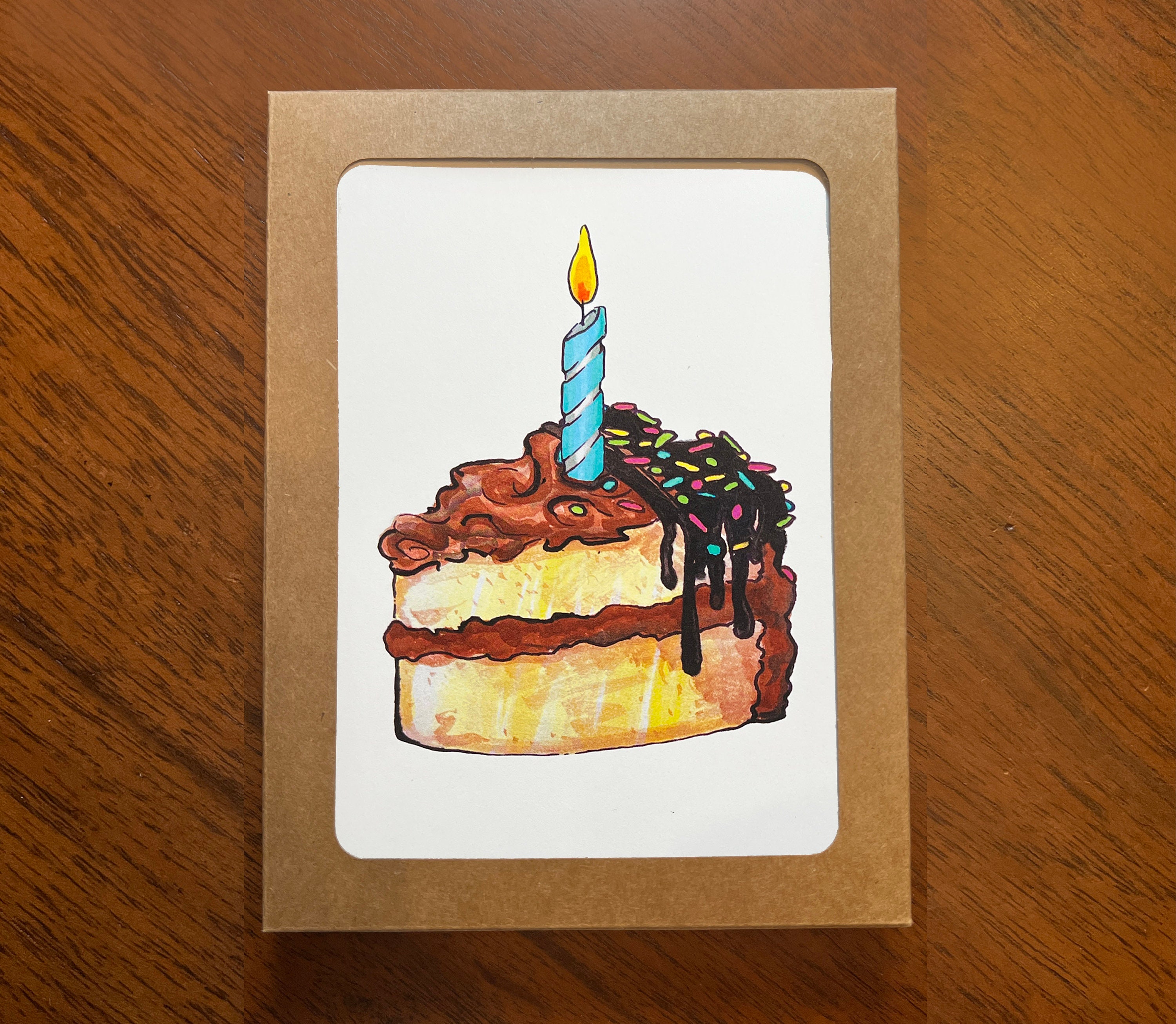 Chocolate Birthday Cake - Card Pack - Birthday Card Pack for Him or Her ...