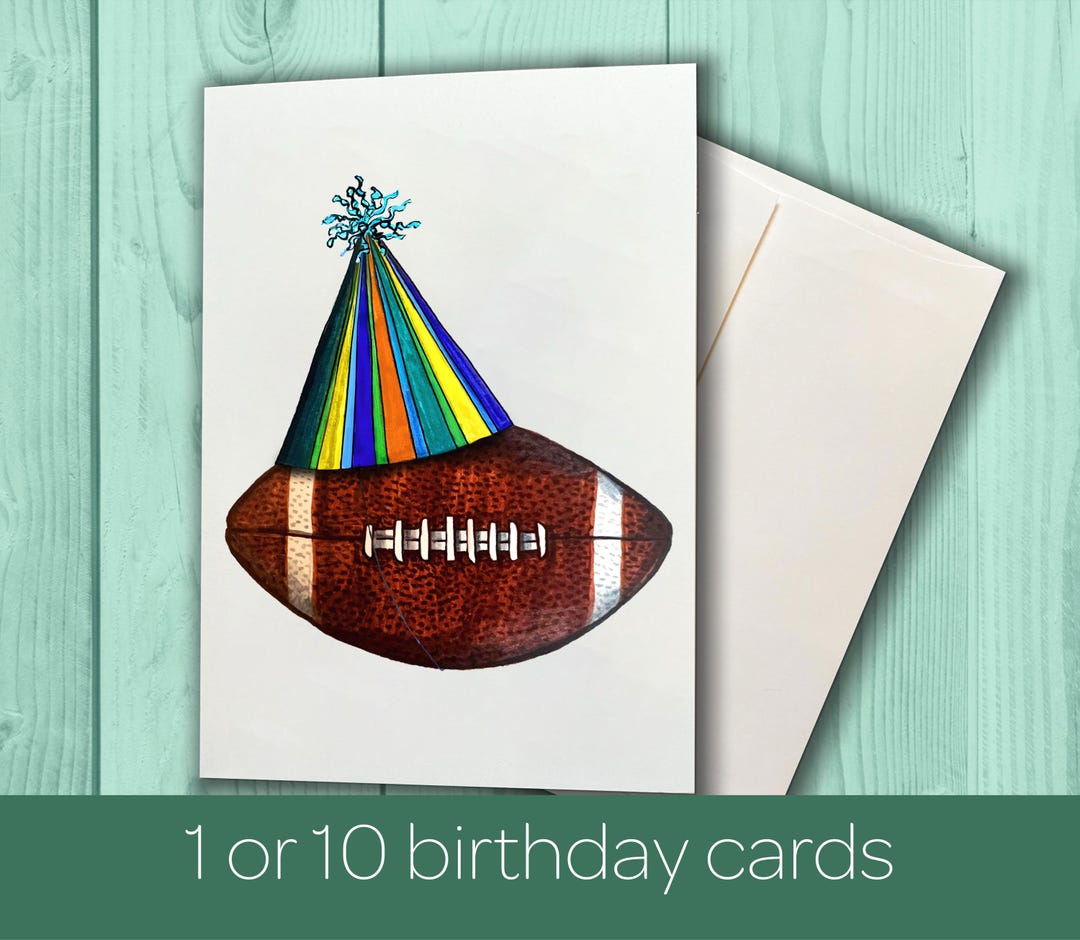 Football - Card Pack - Birthday Card Pack for Him or Her or Kids - Hand ...
