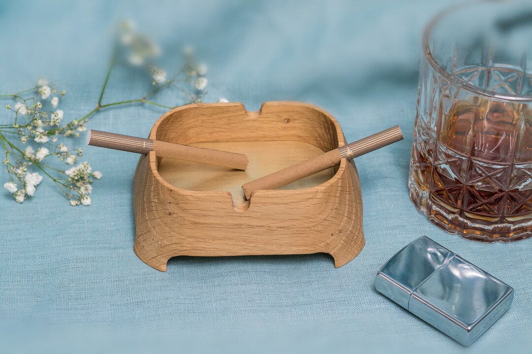 Engraved Ashtray Brass Inlay Gift for Smoker Personalized - Etsy UK