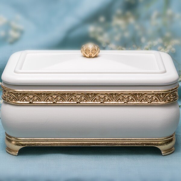 White Jewelry Box - Etsy
