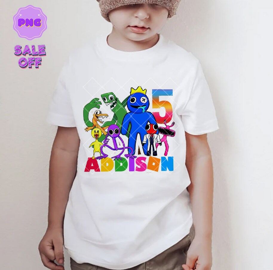 Personalized Rainbow Friends Birthday Png, Rainbow Friends PNG, Rainbow ...