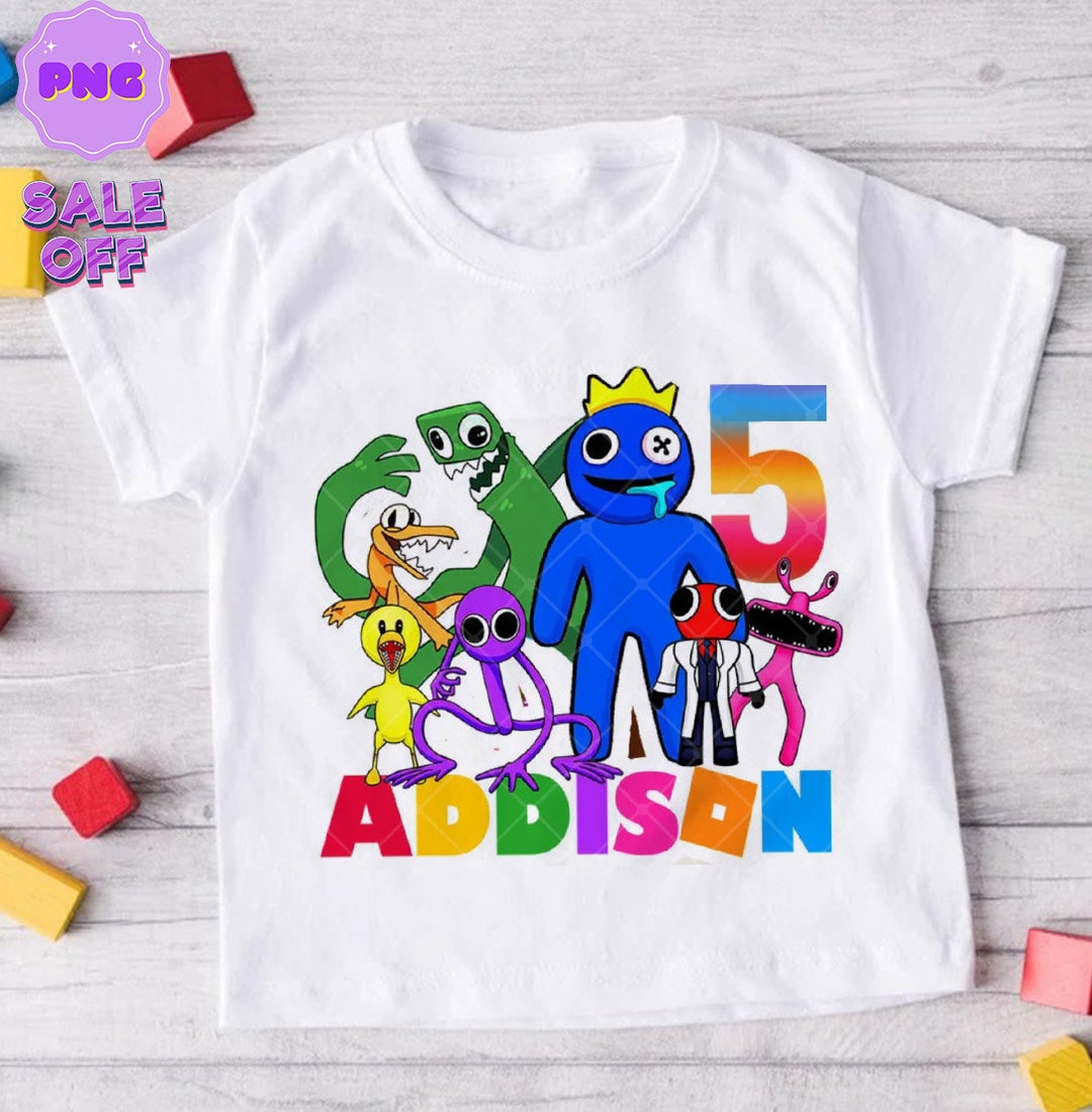 Personalized Rainbow Friends Birthday Png, Rainbow Friends PNG, Rainbow ...