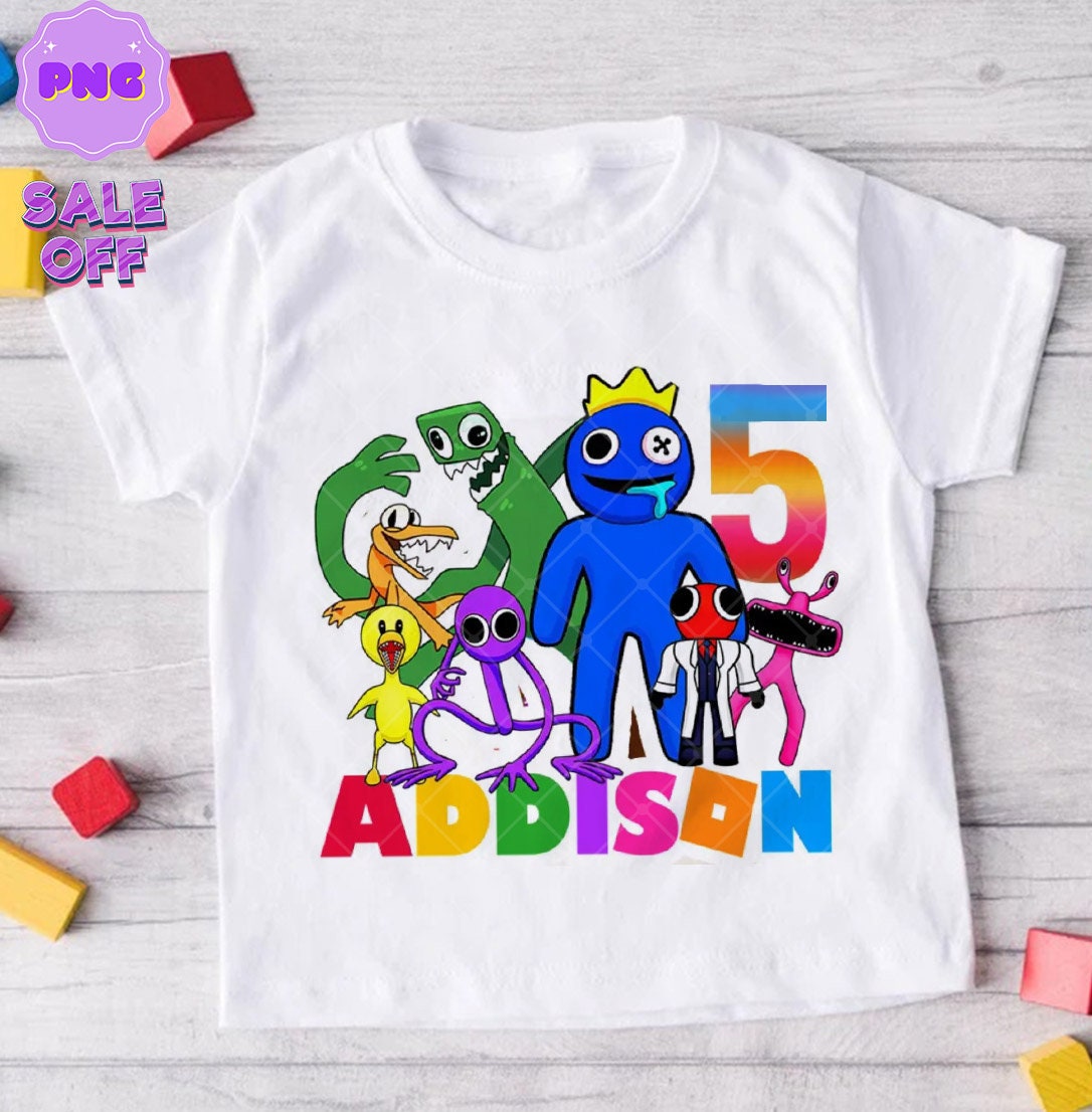 Personalized Rainbow Friends Birthday Png, Rainbow Friends PNG, Rainbow ...