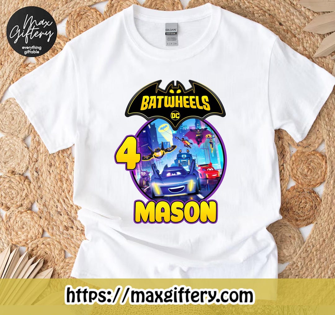 Personalized Birthday Boy Shirt, Batwheels Birthday Shirt, Birthday ...