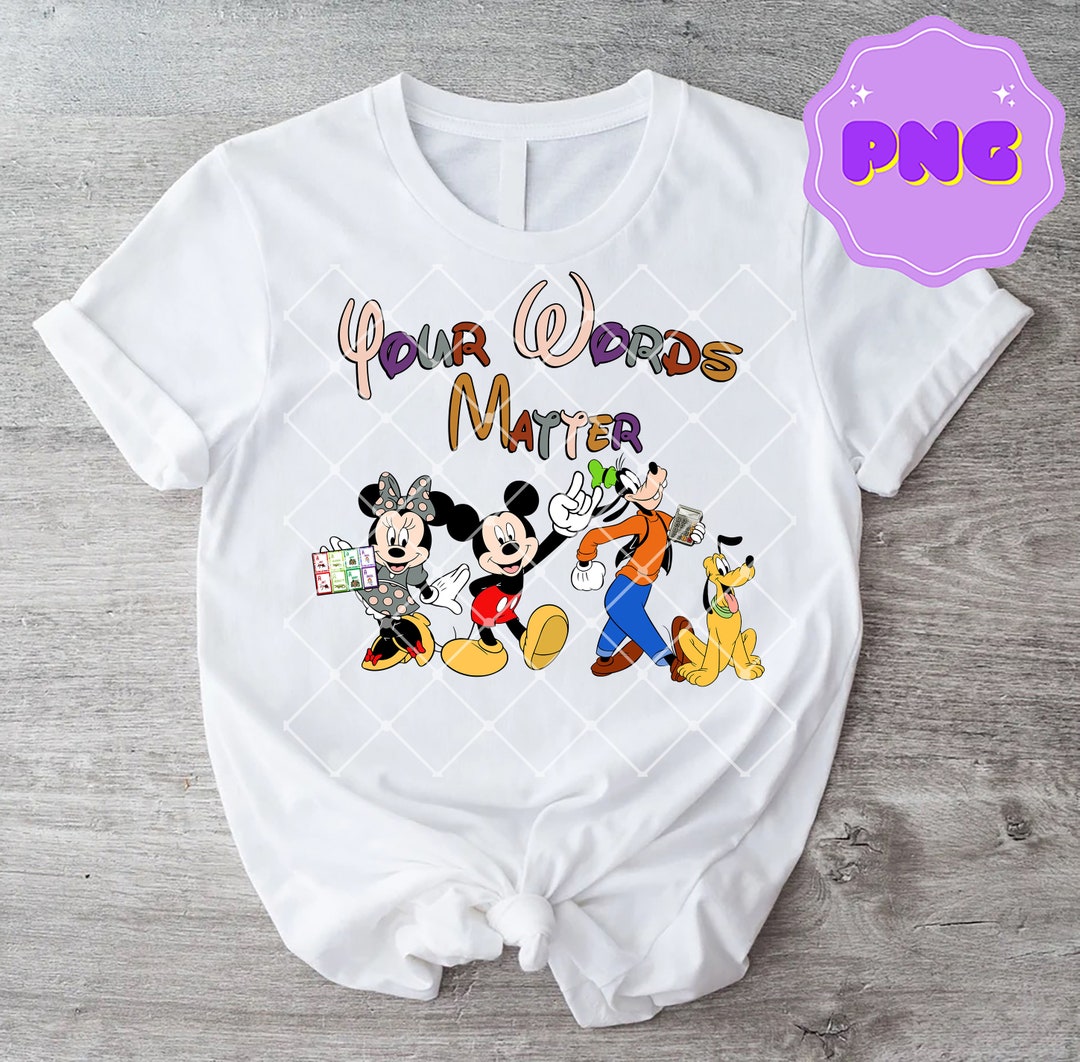 Your Words Matter Mickey & Friends Png, Dis-ney AAC SPED Teacher ...