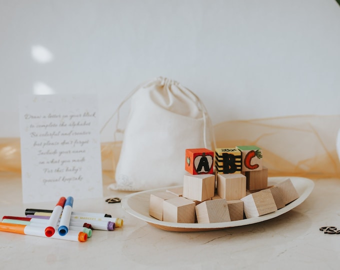 ABC Blocks Baby Shower Activity - Etsy