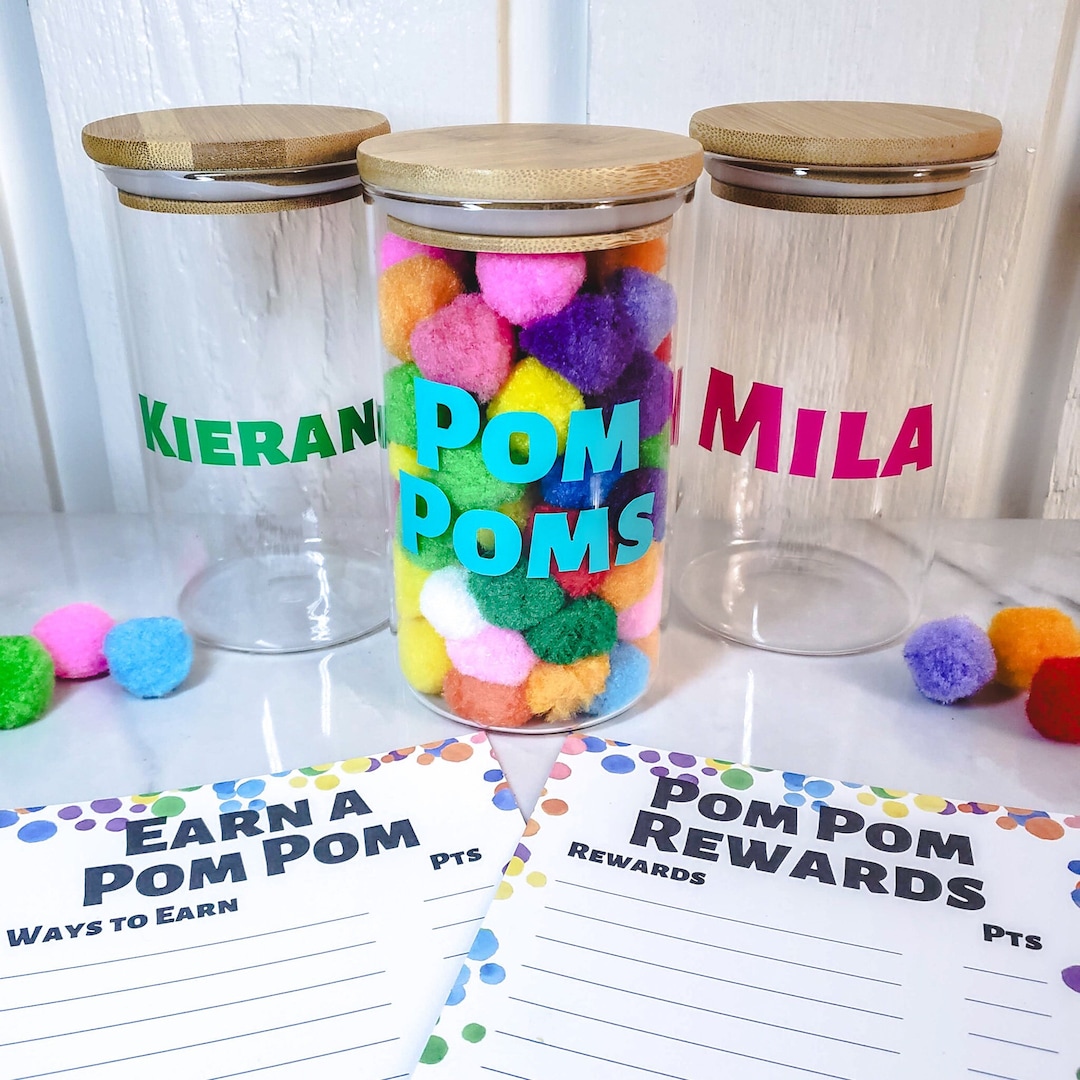 Pom Pom Jar - Kid's Reward System - Etsy