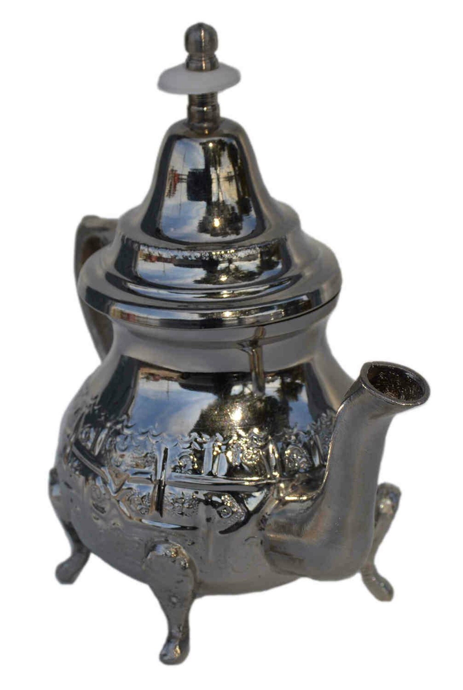 Moroccan Elegant Handcrafted Alpaca Silver Qudsi Teapot From - Etsy