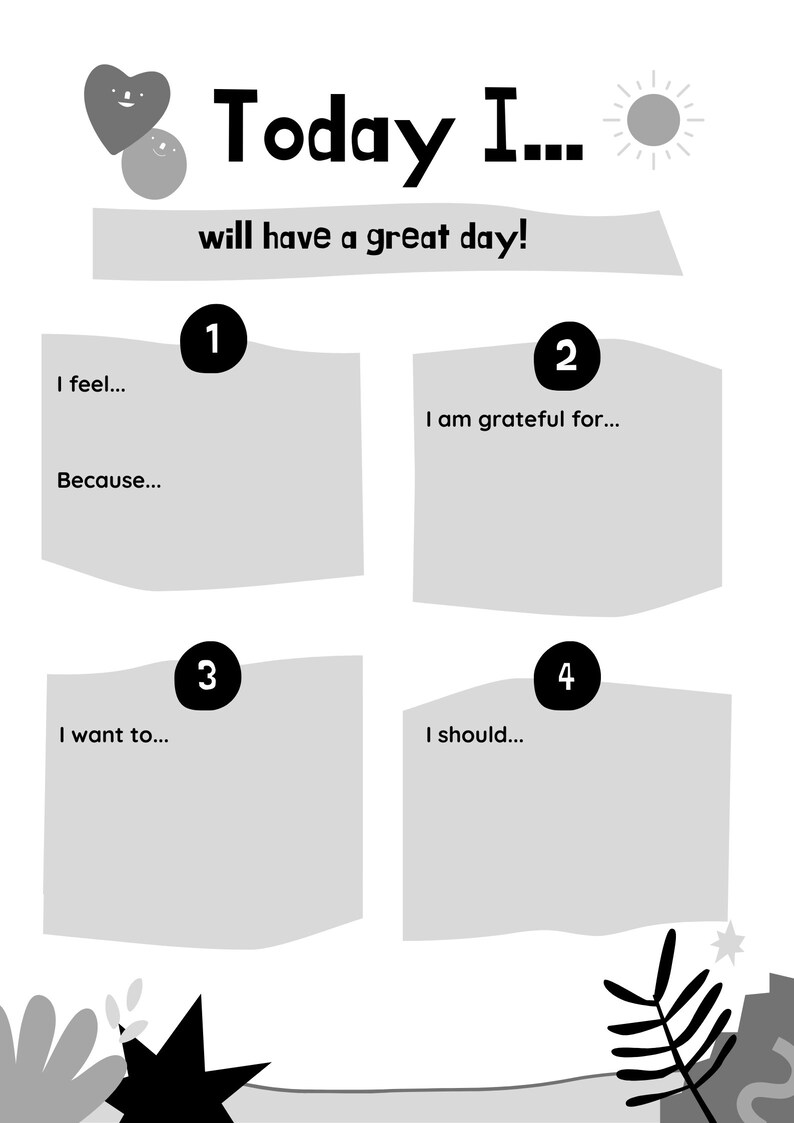Junior Goal Setting/reflection Worksheet Printable Kid's Activity - Etsy