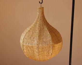 Black Raffia Lamp - Etsy