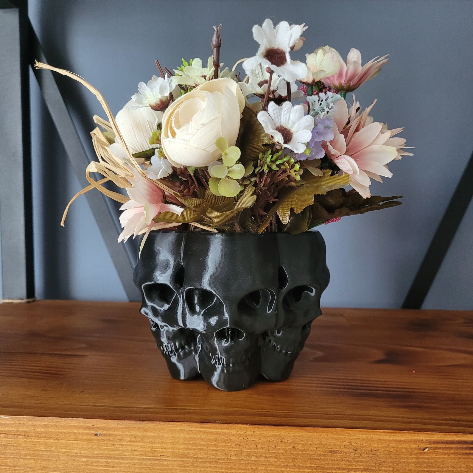 Multi Skull Planter | 3D Printed Skull Pot | Face Planter | Flower ...