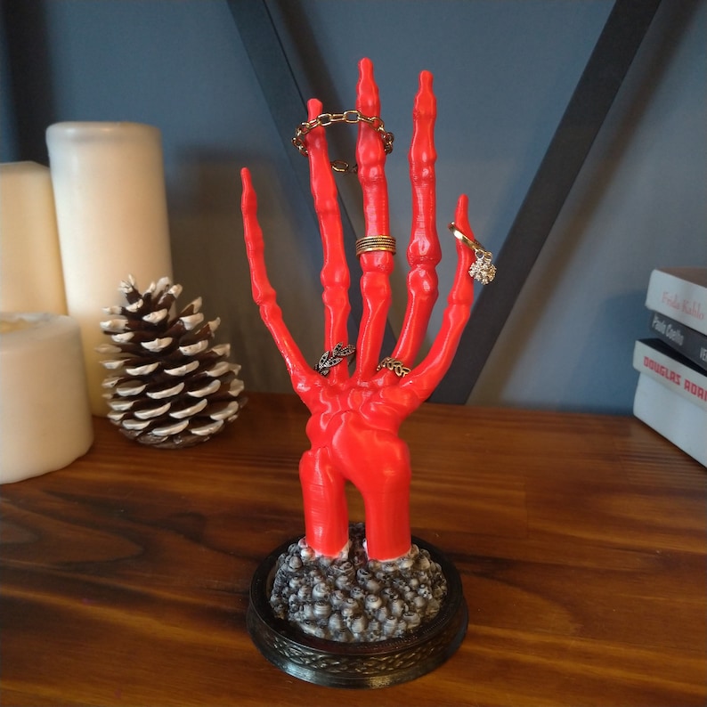 Skeleton Ring Holder Skeleton Hand Jewelry Storage Gothic - Etsy