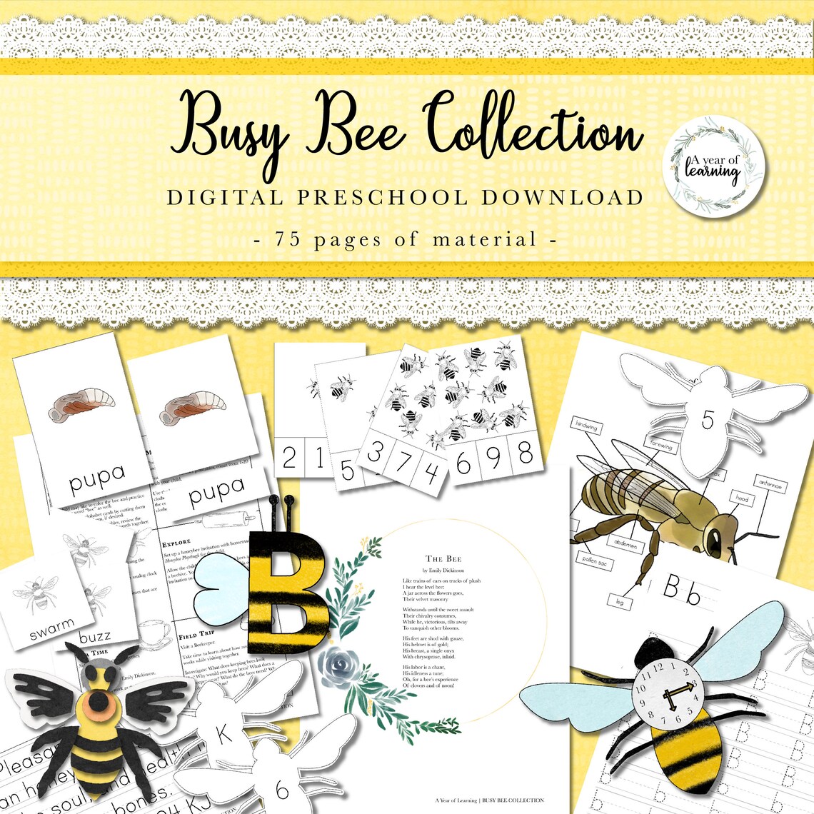 Busy Bee Preschool Collection | Etsy