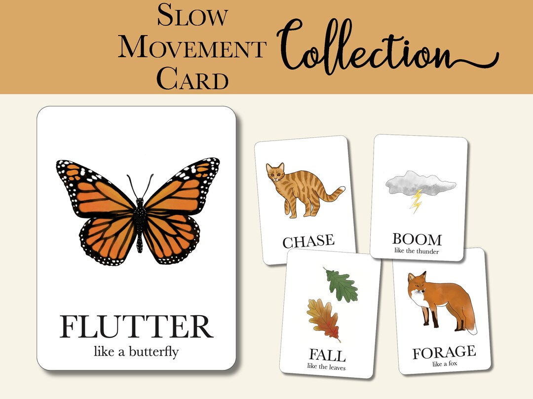 Slow Down Movement Cards - Etsy