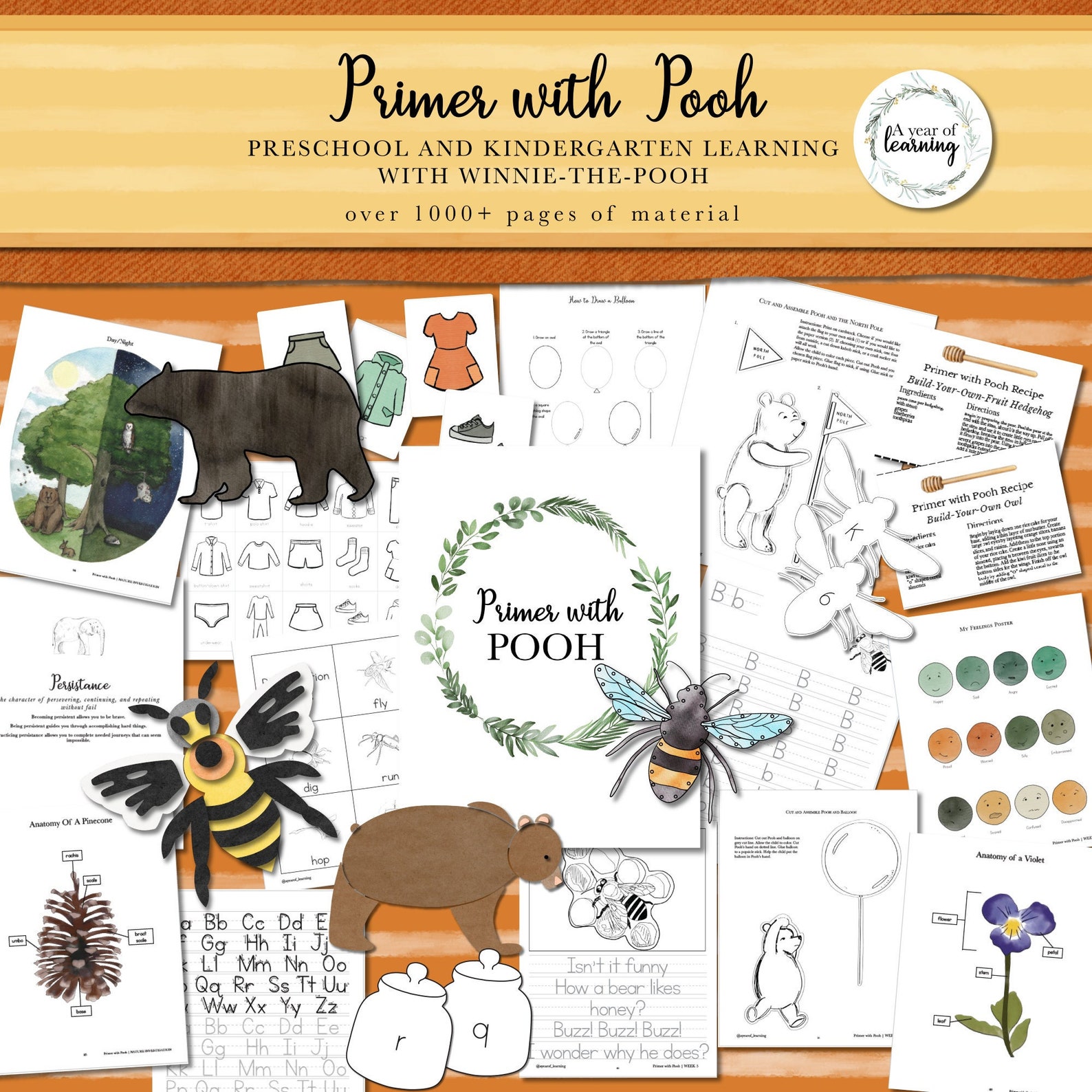 Primer (preschool and Kindergarten) With Pooh - Etsy