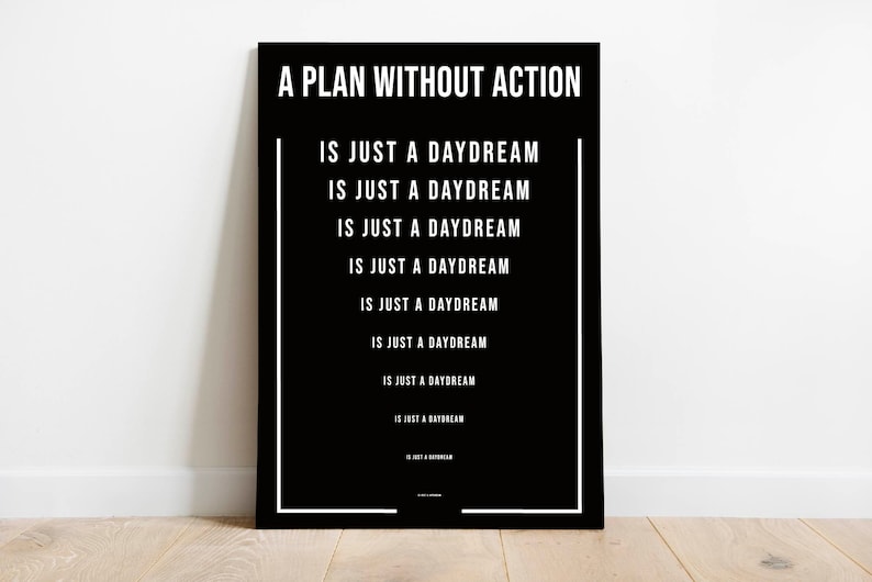 A Plan Without Action Instant Download JPG for All Print Sizes - Etsy