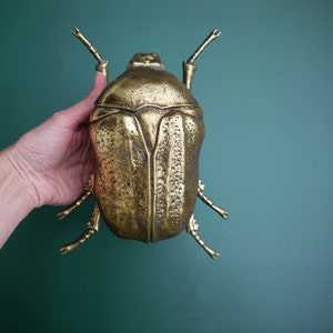 Scarab Beetle Wall Art. Insect Décor. Decorative Aged Gold Finish - Etsy