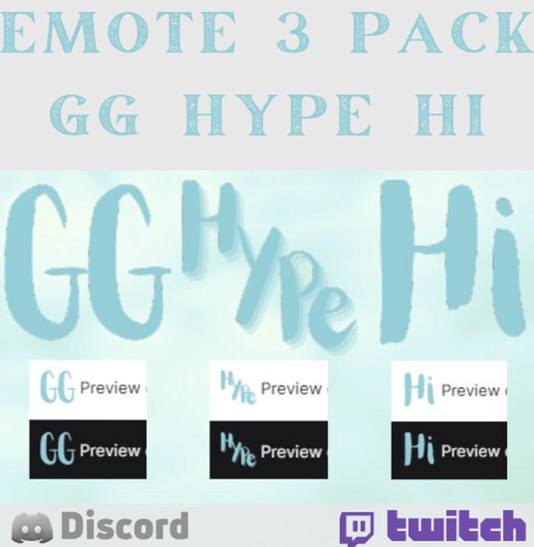 3 Pack Word Emotes - Etsy