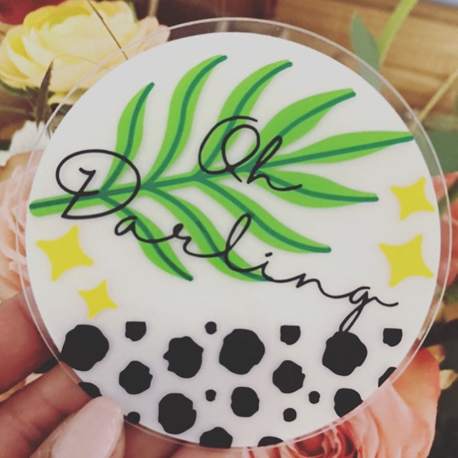 Name / Logo Acrylic Disc Nailfie Acrylic Disc Nail Art - Etsy