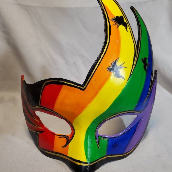 Rainbow Mask - Etsy UK