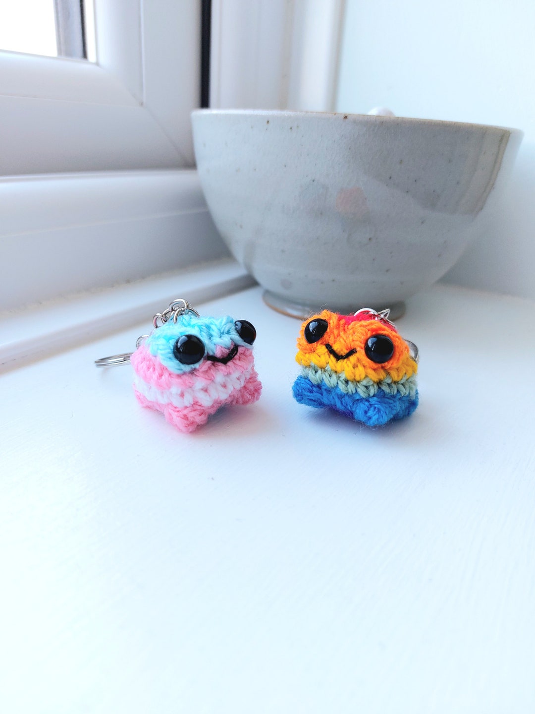 Crochet Pride Frog Keyrings - Etsy