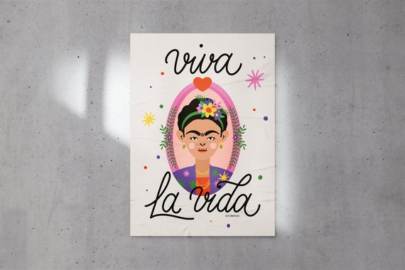 Poster A4 Frida Kahlo Viva La Vida Feminist Collection | Etsy