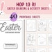 Printable Easter Bunny Activity Pages, 40 Pages Spring Activity Sheets ...