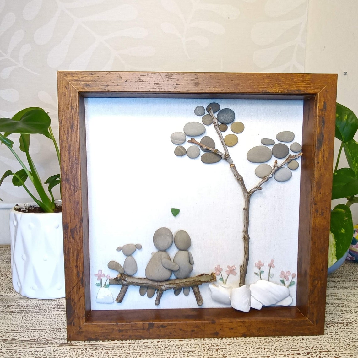 Long Lasting Love Pebble Art Sea Glass Art Sea Shell Art - Etsy