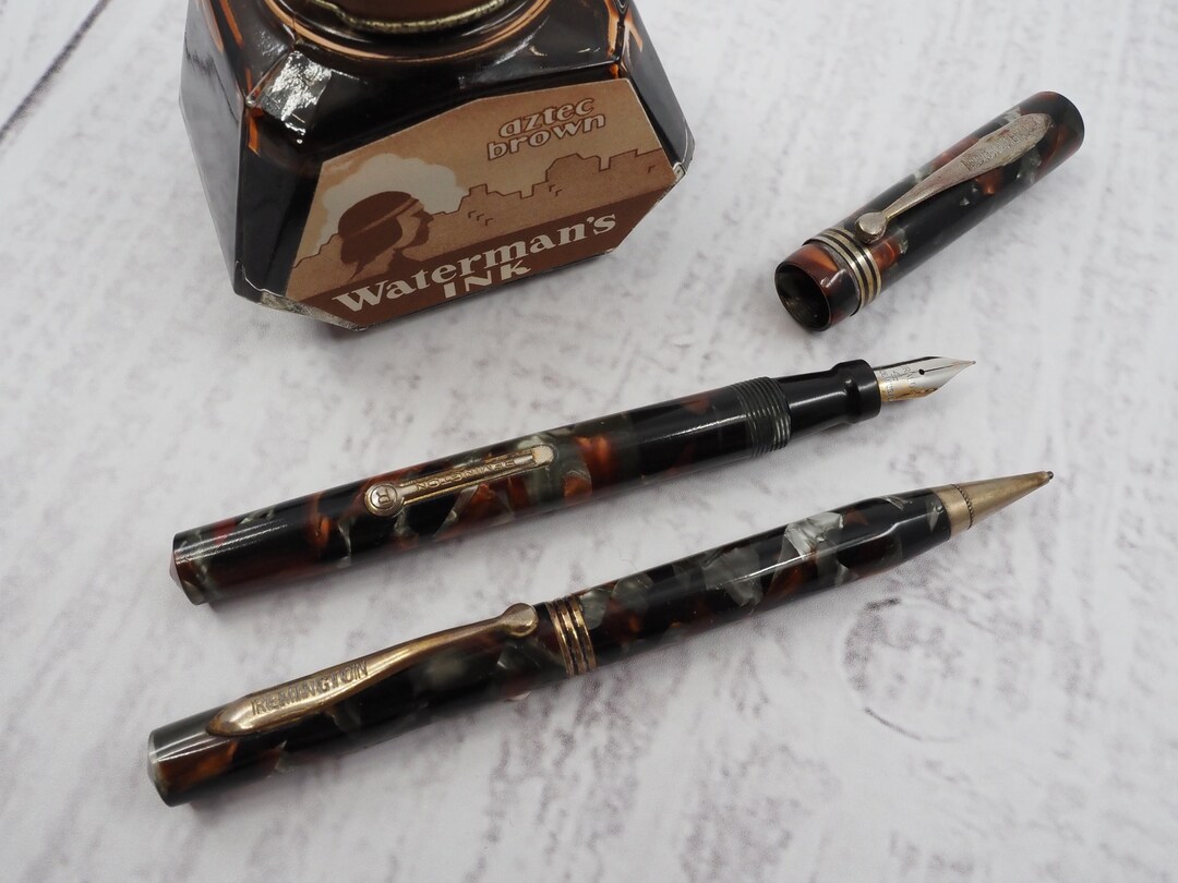 Vintage Remington Fountain Fountain Pen & Pencil Set, RESTORED - Etsy