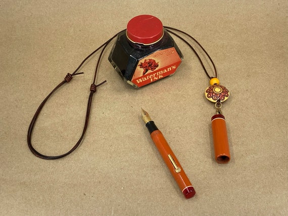 vintage fountain pen Fountain pen necklace Paper & Party Supplies Pens ...