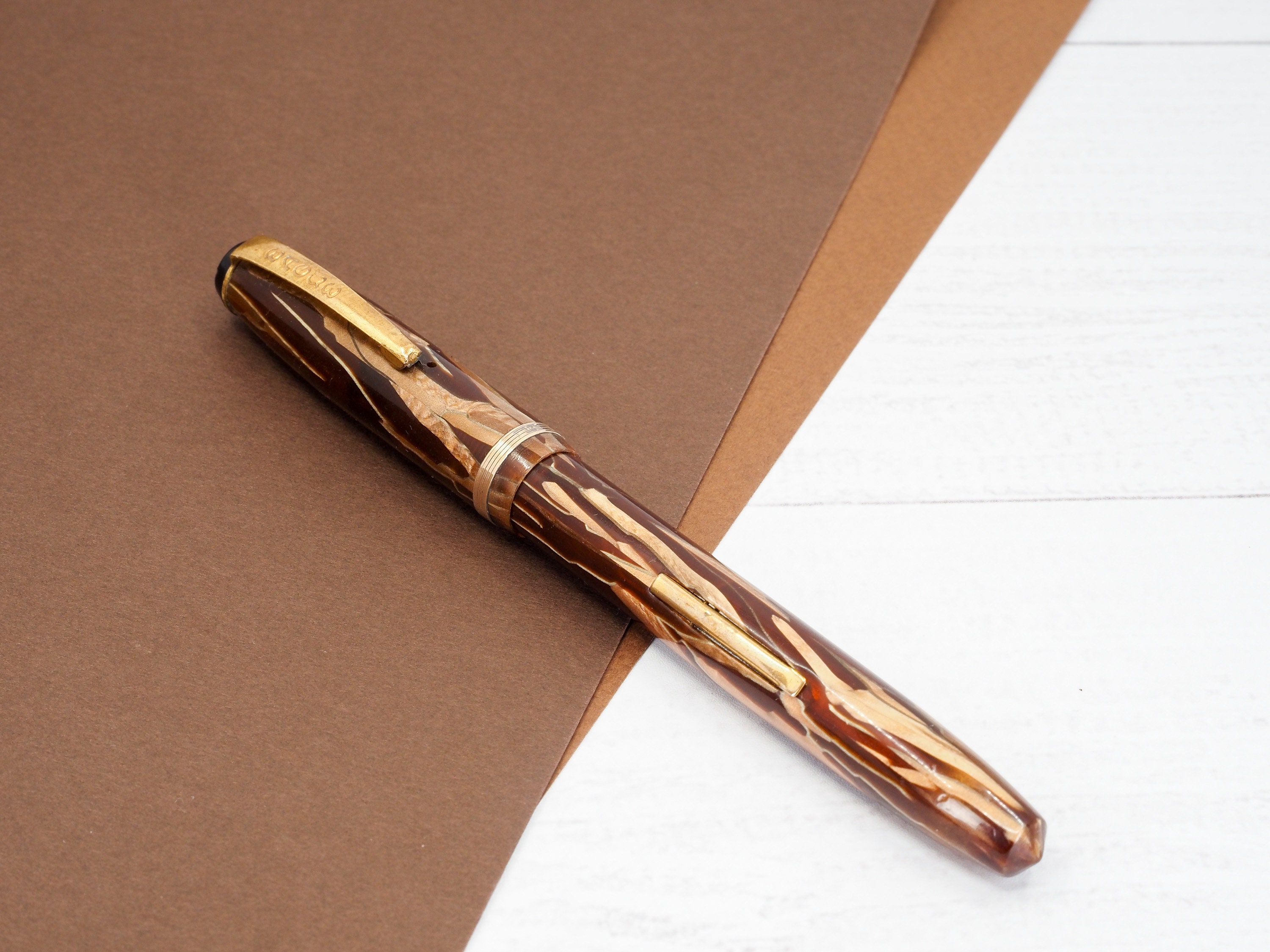 Vintage Eagle Fountain Pen 14K Flex Nib - Etsy