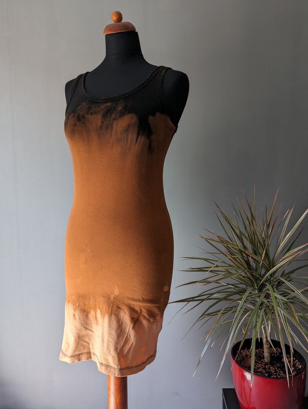 Bleached Batik Shirt Dress | Upcycled Cotton One-of-a-kind Piece | S - Etsy