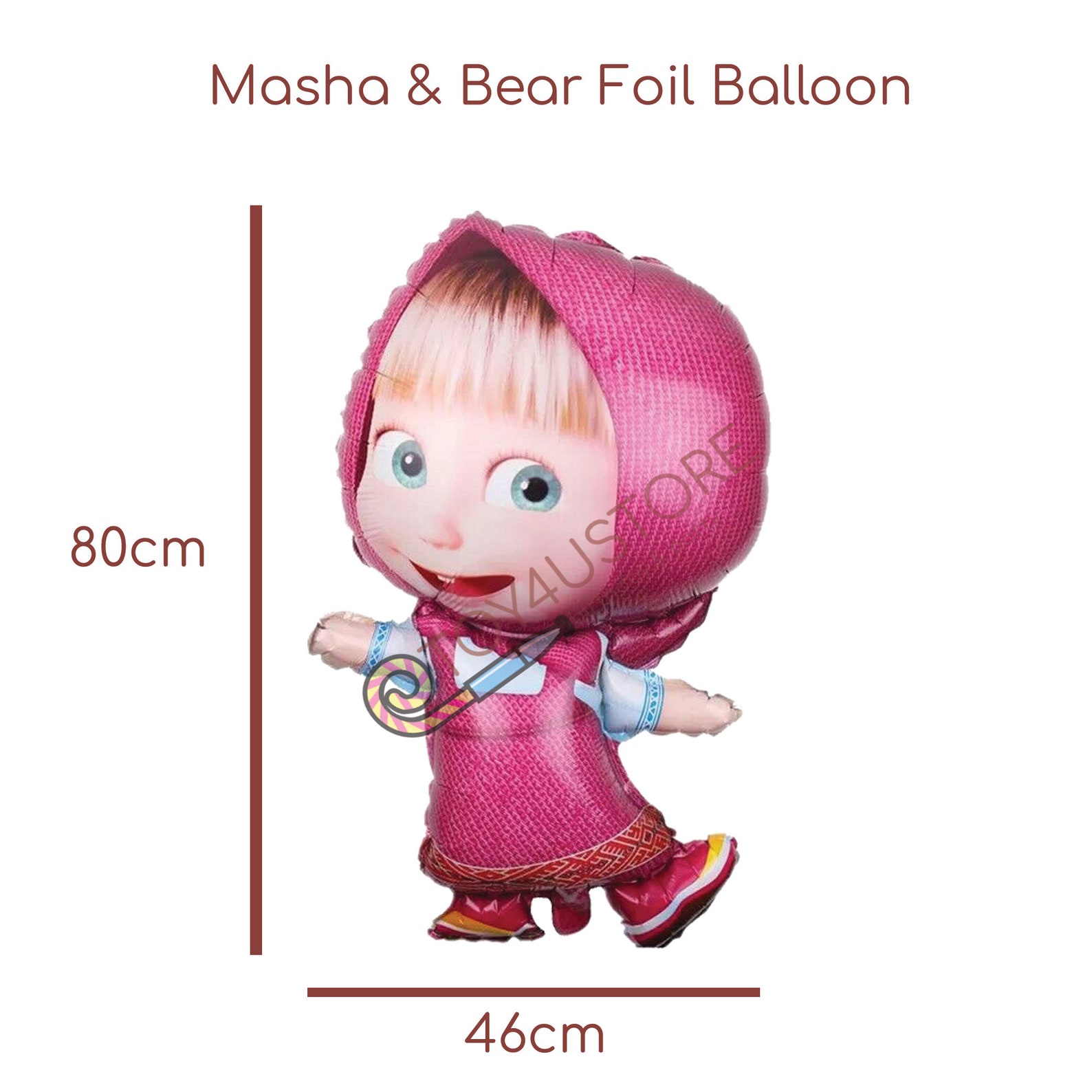 5pcs Masha and the Bear Foil Balloons for Kids Birthday Party ...